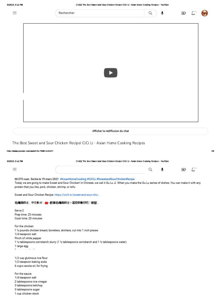 (7402) The Best Sweet and Sour Chicken Recipe! CiCi Li - Asian Home ...