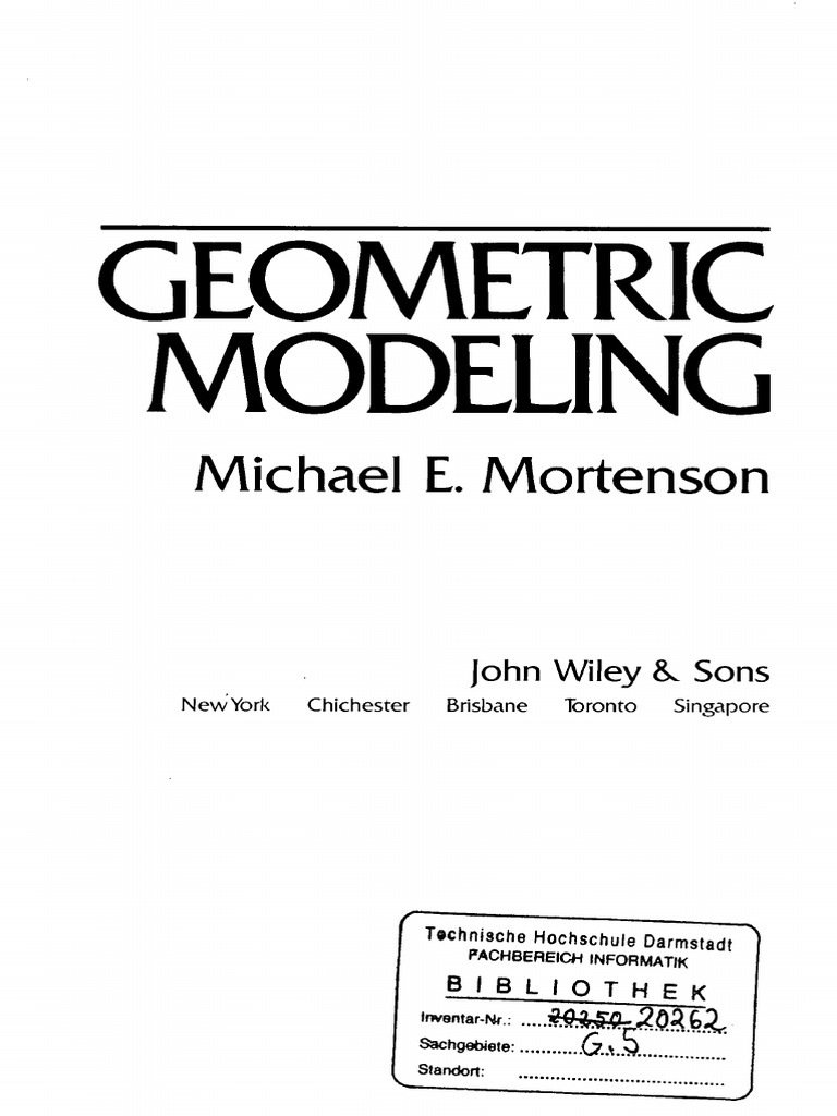 Geometric Modeling: Michael E. Mortenson | PDF | Curve | Manifold