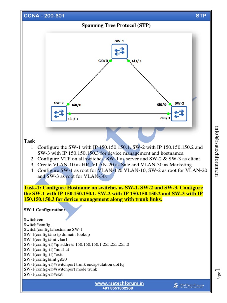 CCNA 200-301 - Lab-30 STP v1.0 | PDF | Computing | Network Architecture