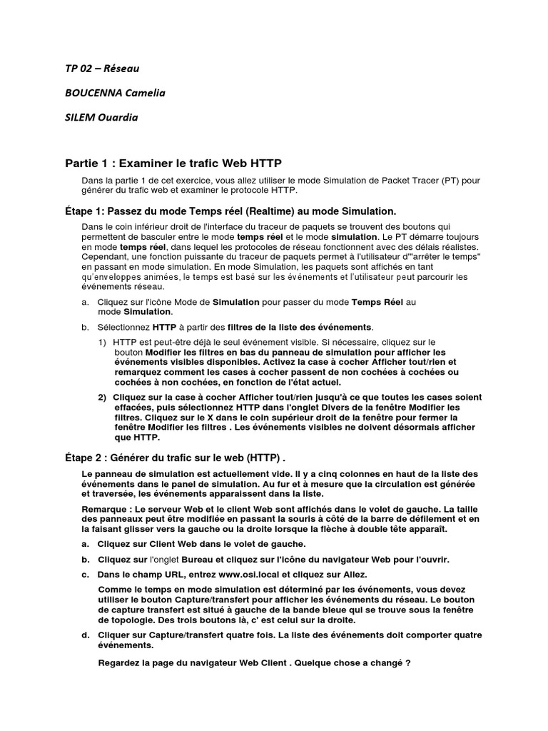 TP 02 - Reseau | PDF | Système de noms de domaines | Protocoles Internet