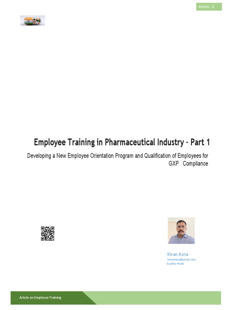 Employee Training in Pharmaceutical Industry - Part 1 | PDF | Memory ...