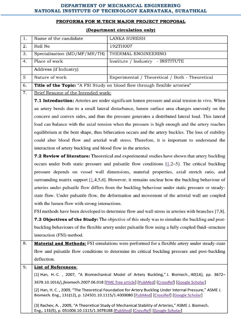 PROFORMA FOR M.TECH MAJOR PROJECT PROPOSAL 1 (1) | PDF