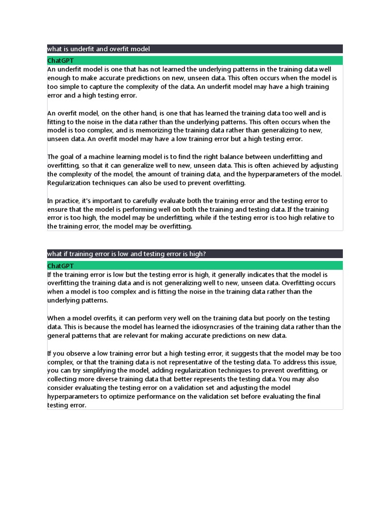 Bias Variance Overfitting | PDF | Statistical Analysis | Teaching Mathematics