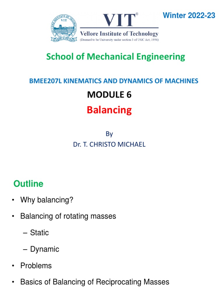 MODULE 6 - BALANCING - Final | PDF | Force | Angle