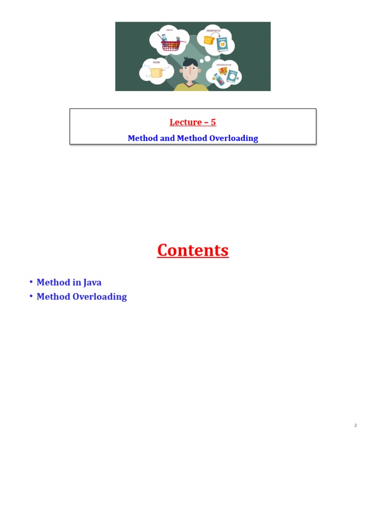 Lecture 5 Methods And Method Overloading Pdf Method Computer Programming Parameter 1011