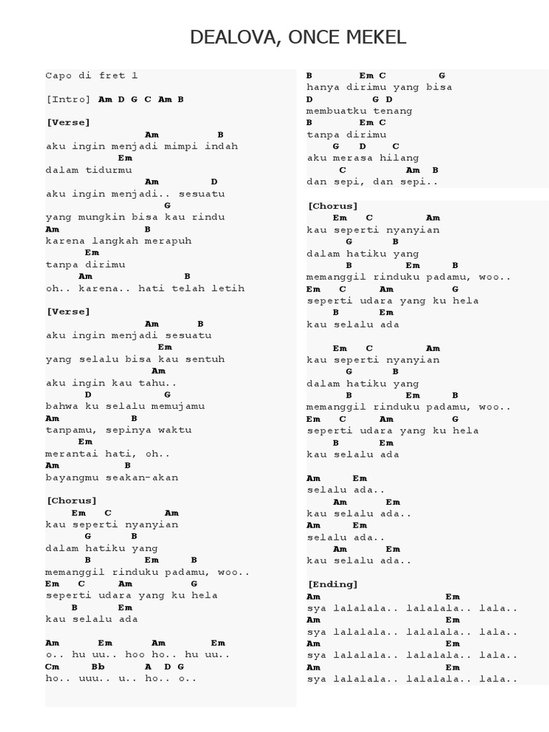 Dealova, Once Mekel | PDF