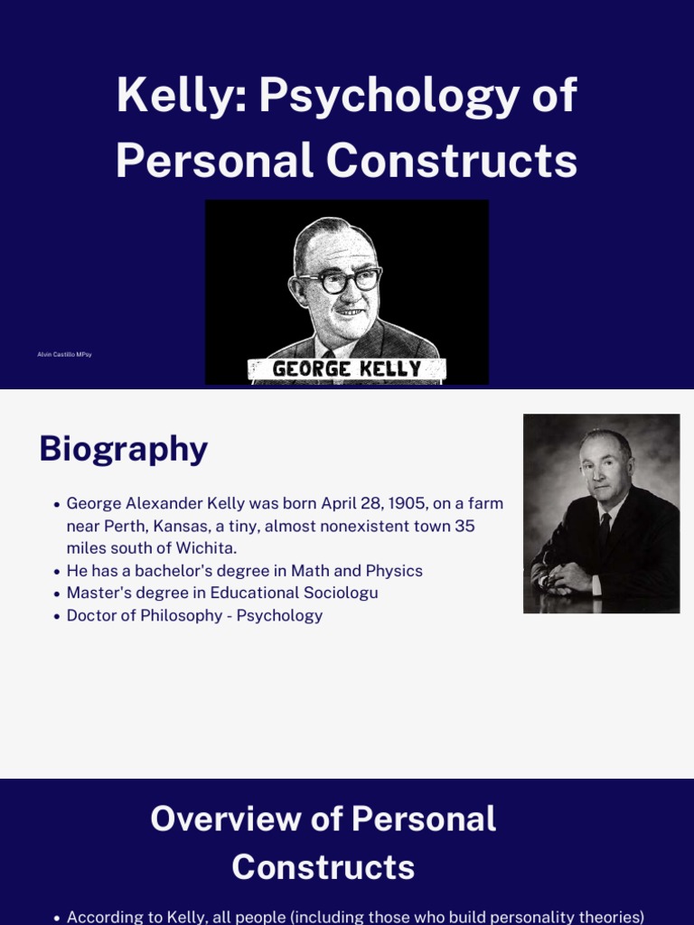 George Kelly's Personal Construct Theory | PDF | Reality | Scientist