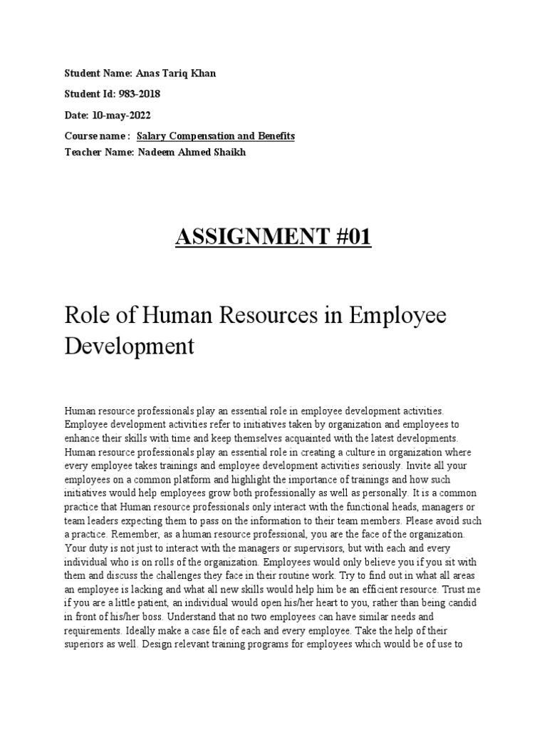 Anas Tariq Khan (983-2018) SC #01 | PDF | Knowledge | Human Resources