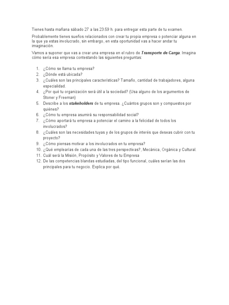 Examen Final de Fundamentos | PDF