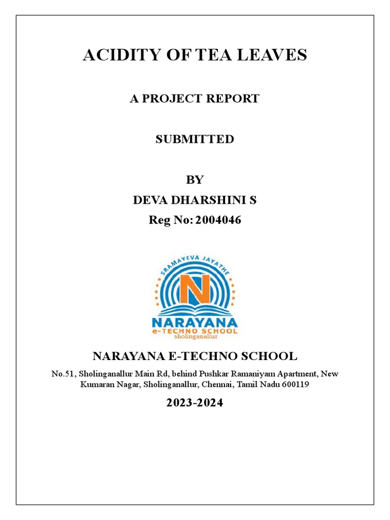 Acidity in Tea Leaves | PDF | Tea | Polyphenol