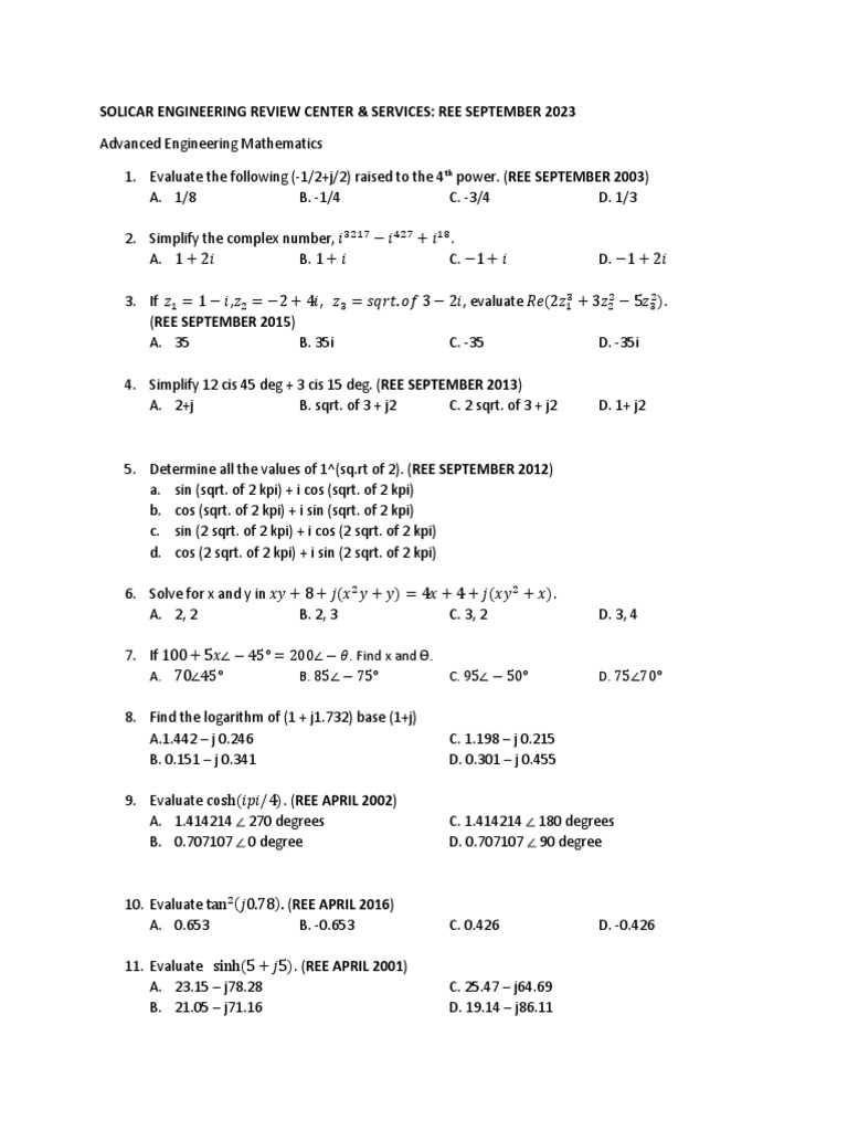 Advanced Engineering Math | PDF | Abstract Algebra | Matrix Theory