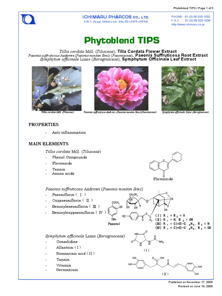 Phytoblend TIPS LEAFLET 20060619 | PDF | Chemical Substances | Chemistry