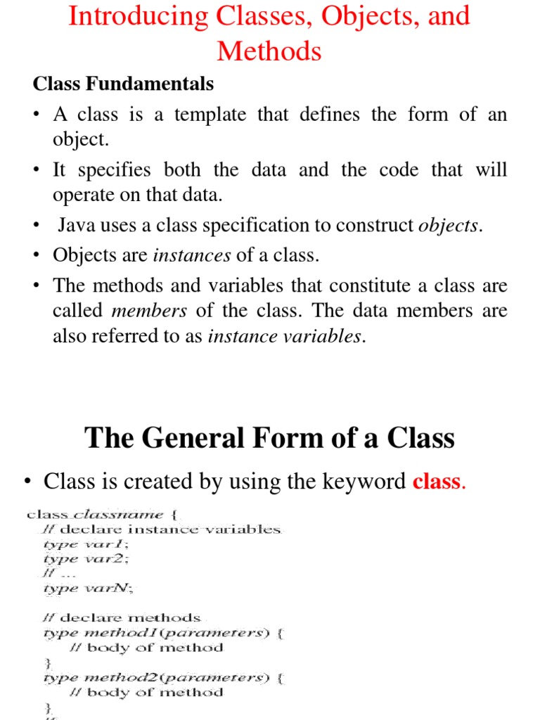 Introducing Classes, Objects, and Methods | PDF | Programming ... Introducing Classes, Objects, and Methods | PDF | Programming ...