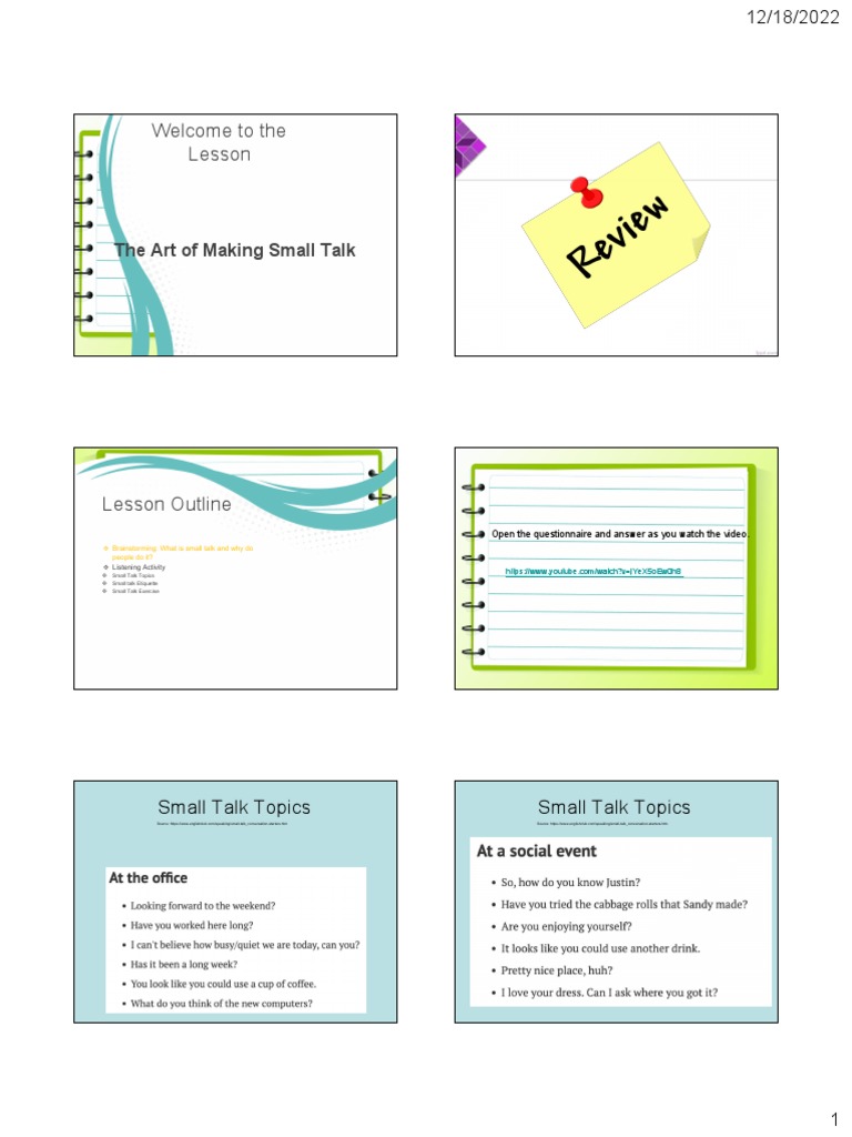 Mastering Small Talk Skills | PDF