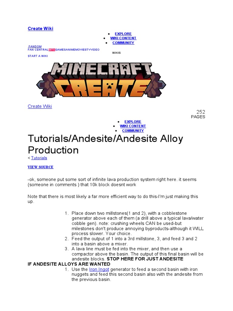 Andesite Tutorial Create | PDF | World Wide Web | Internet & Web