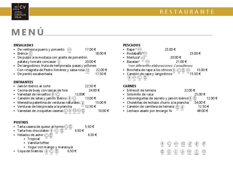 Carta Restaurante | PDF