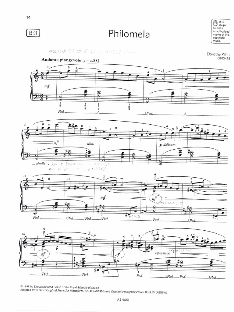 Philomela - Pilling | PDF