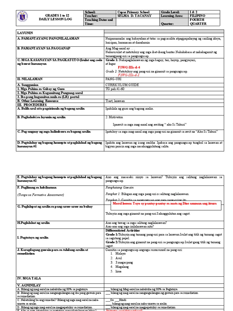 Filipino For Cot | PDF