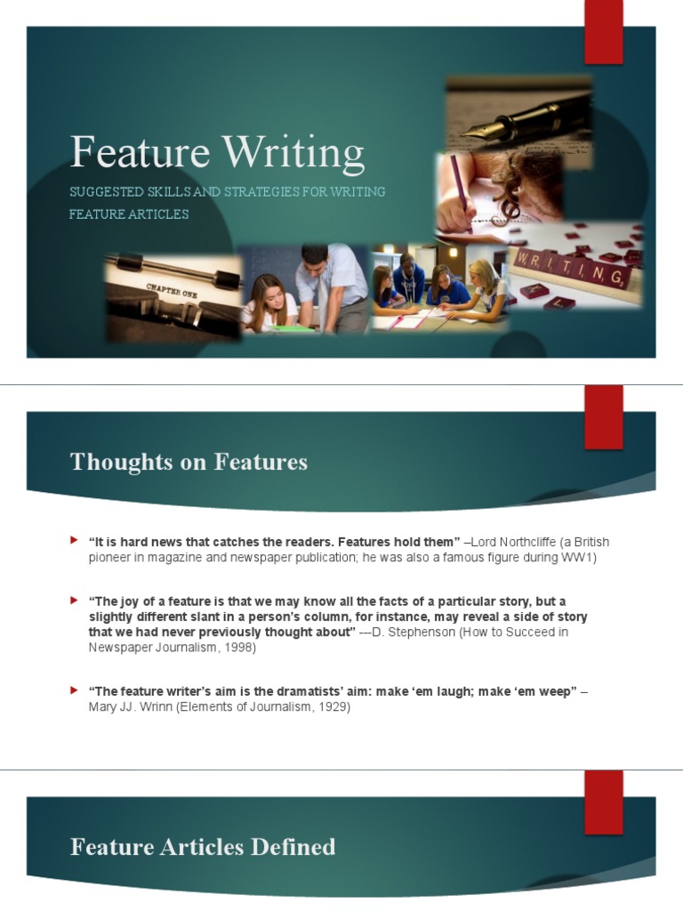 Essential Strategies for Feature Writing | PDF | News | Newspapers