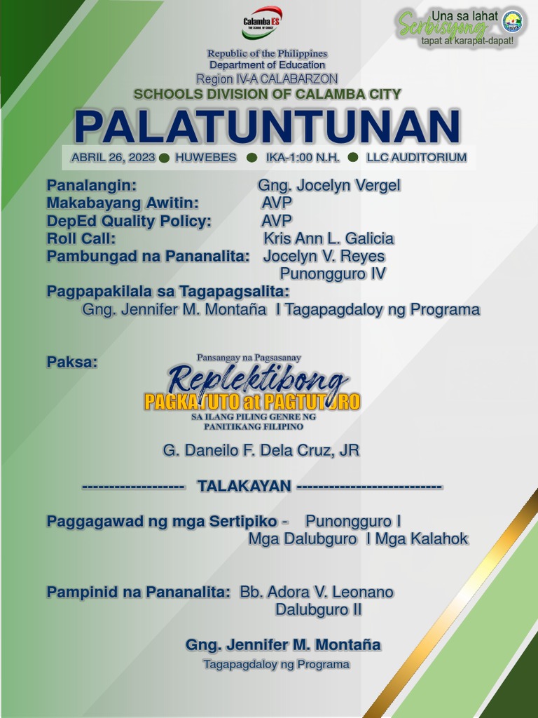 SLAC Filipino Program | PDF