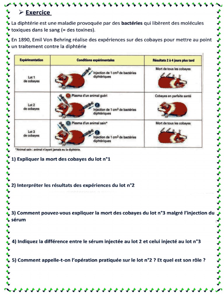 Examen SVT 3AC : Exercices Corrigés | PDF | Système immunitaire ...