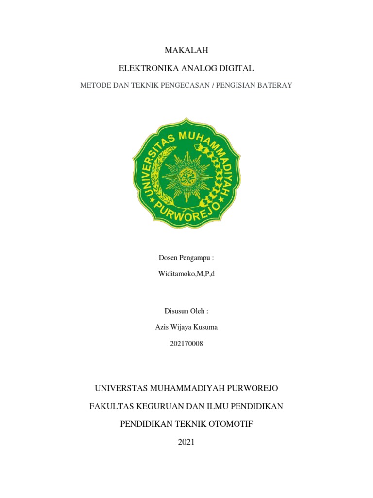 MAKALAH Elektronika Analog Digital | PDF | Sains & Matematika | Komputer