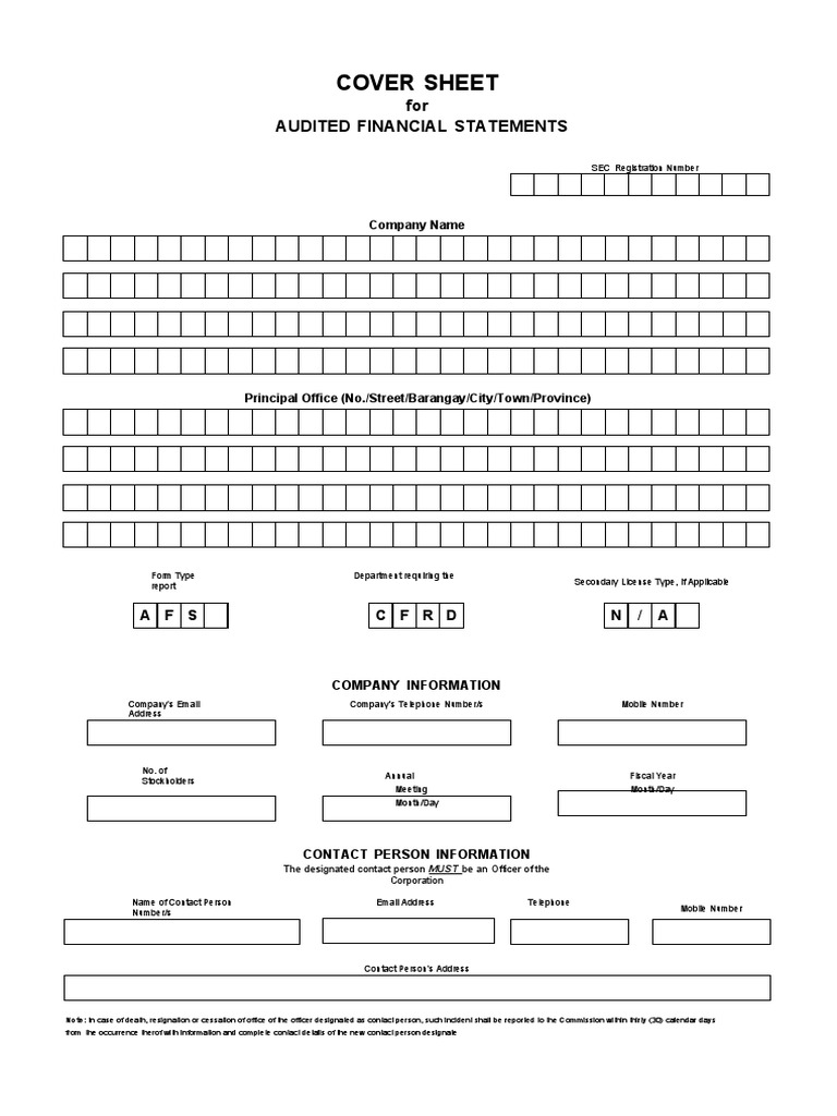 SEC Cover Sheet for Audited Financials | PDF | Business