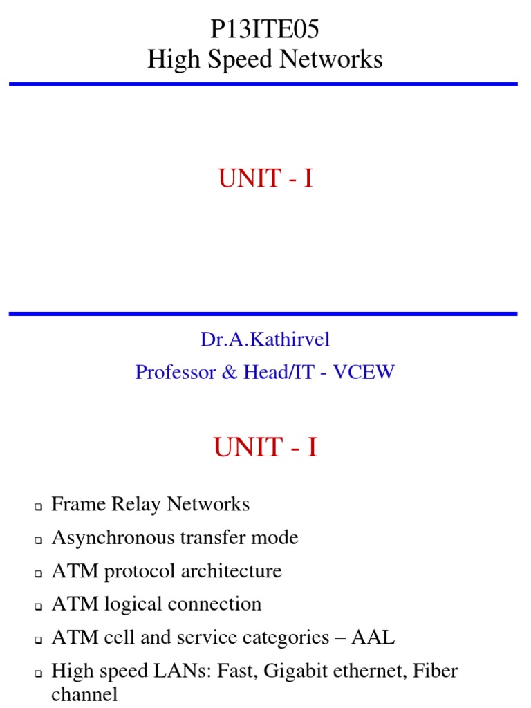 Module 1-1 | PDF | Computer Network | Asynchronous Transfer Mode