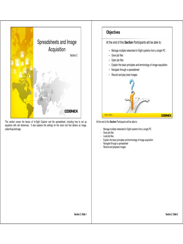 In-Sight Explorer: Image Acquisition Basics | PDF | Pixel | Camera