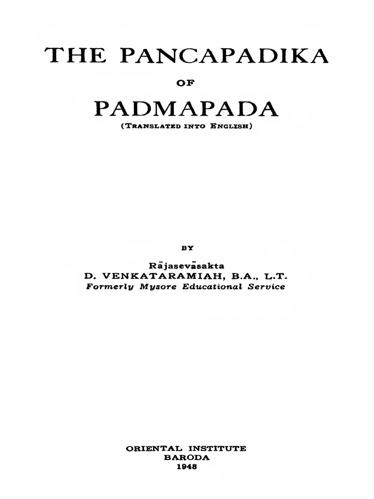 Panchapadika of Padmapada (English Translation) | PDF | Ātman (Hinduism ...