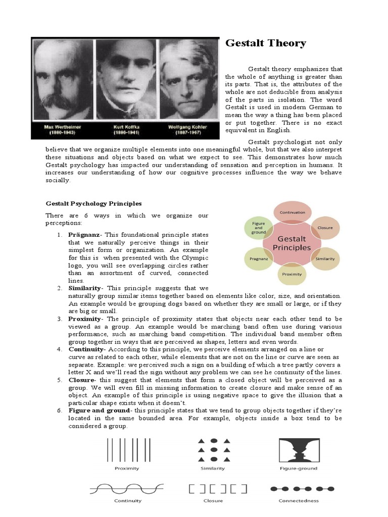 Gestalt Theory | PDF | Perception | Mental Processes