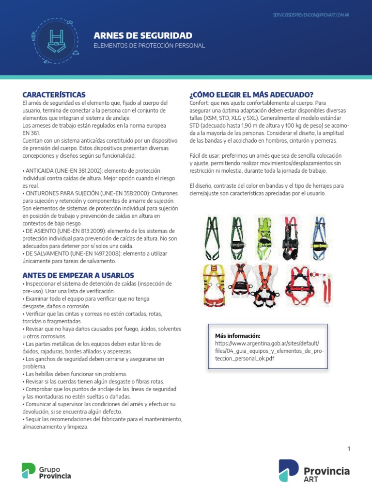 Partes y uso del arnés de seguridad | PDF | Cinturón de seguridad ...