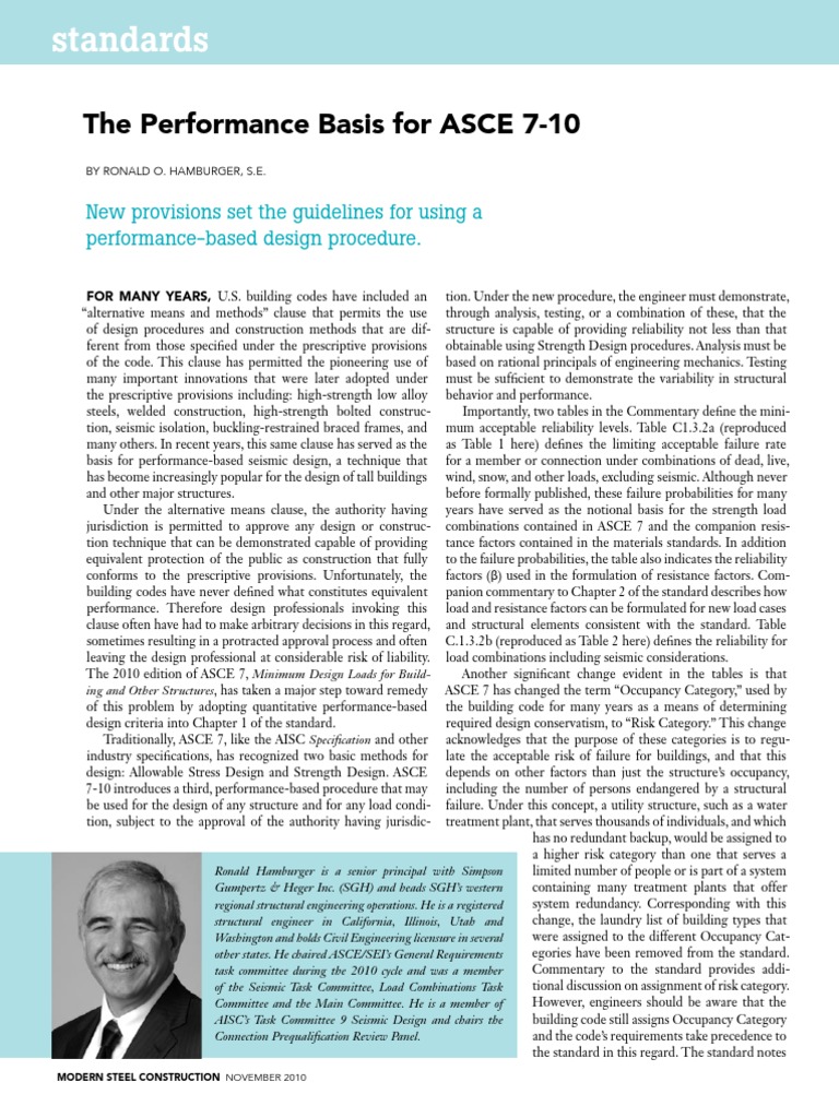 ASCE 7-10 Performance-Based Design Guide | PDF | Reliability ...