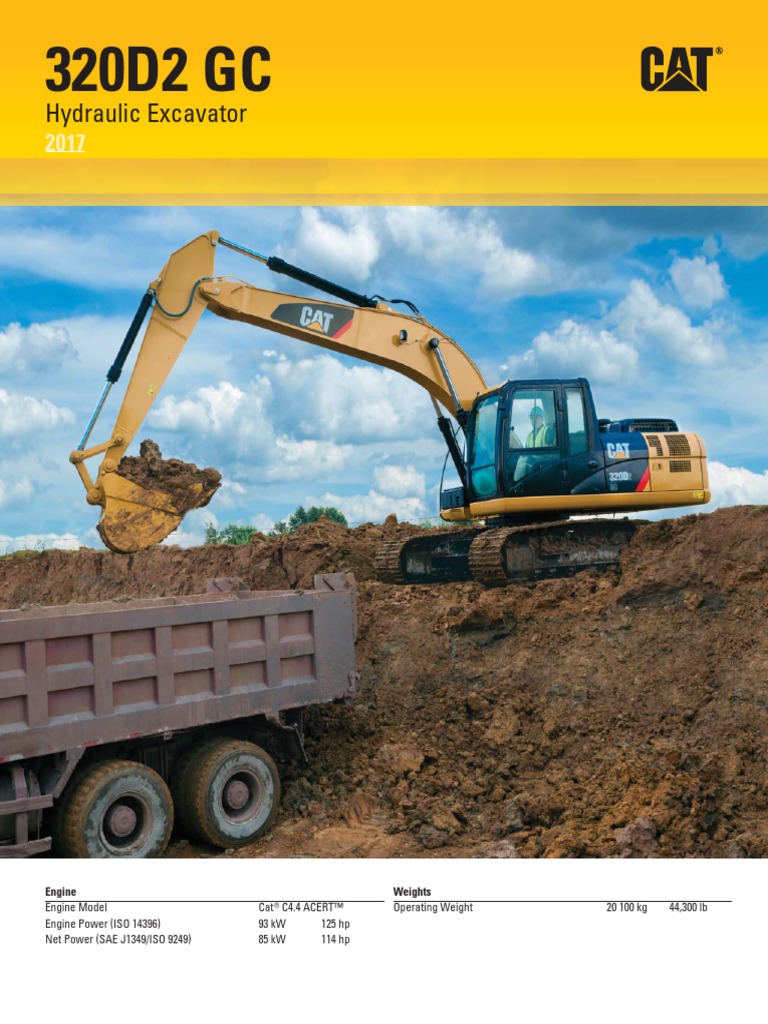 Excavator Cat 320D2GC | PDF | Horsepower | Pump