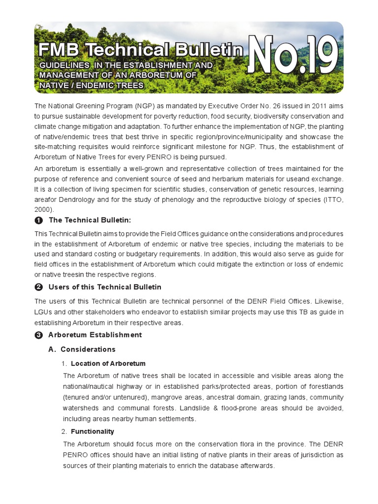 FMB Technical Bulletin Number 19 | PDF | Vegetation | Forests
