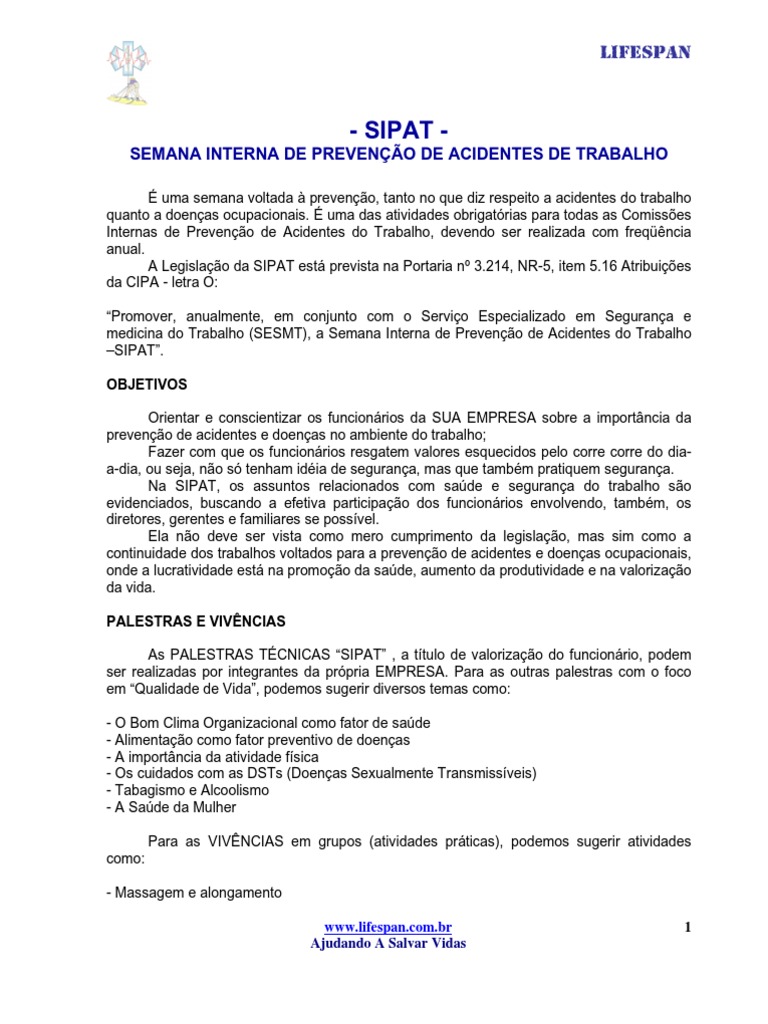 Programa Sipat | PDF | Qualidade (negócios) | Bem-estar