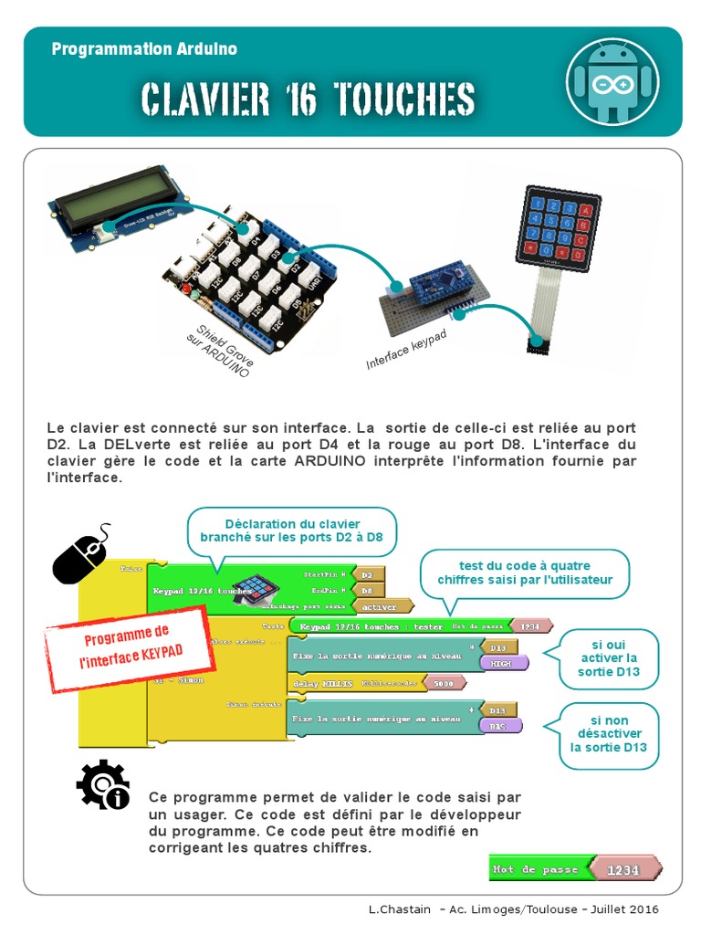Programmation d'un Clavier Arduino | PDF | Ingénierie des systèmes ...
