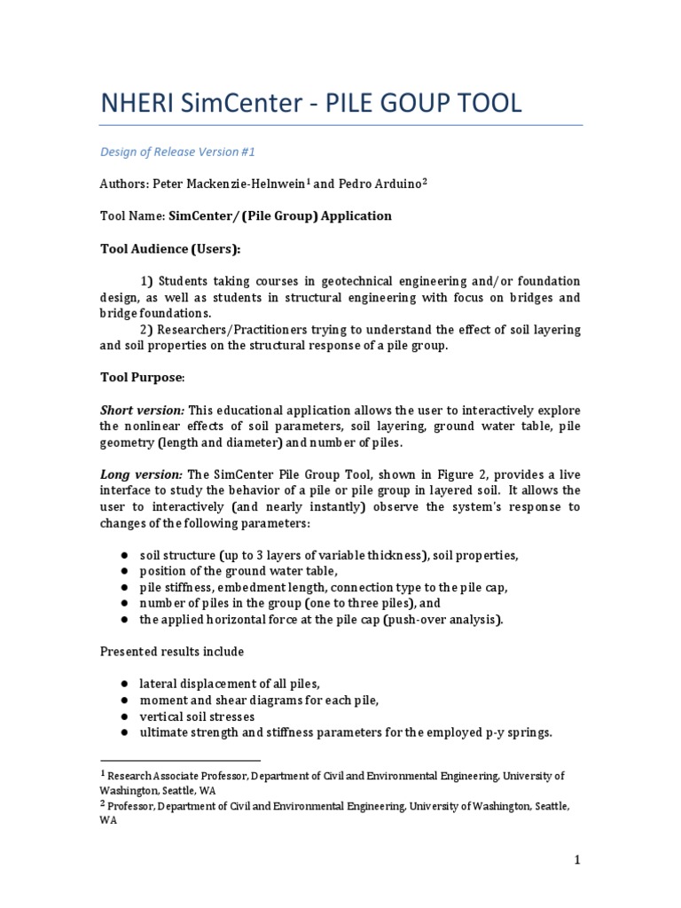 Pile Group Tool Documentation | PDF | Deep Foundation | Stress (Mechanics)