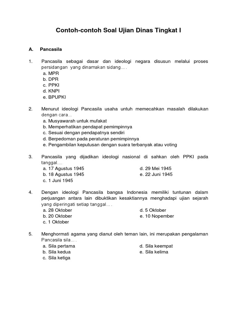 Contoh Contoh Soal UD Tk. I Ok | PDF