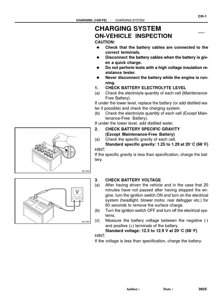 1GR FE Charging | PDF | Belt (Mechanical) | Voltage