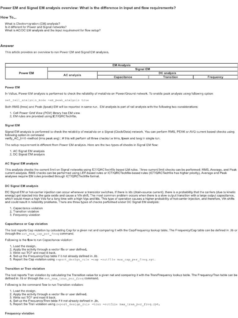 Power EM and Signal EM Analysis Overvie.. | PDF