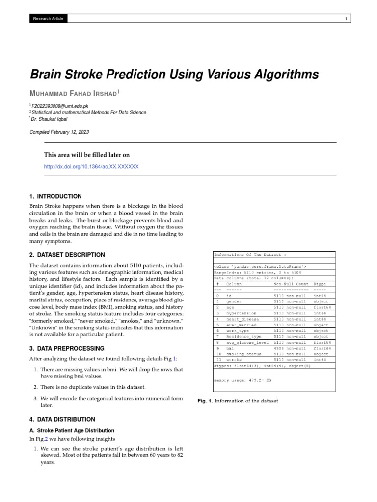 F2022393008-Stroke Prediction | PDF | Logistic Regression | Support Vector Machine