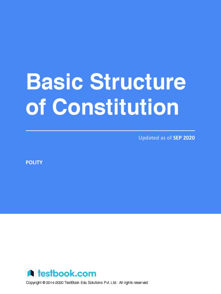 Polity - Basic Structure of Constitution - English - 1601444580 | PDF ...