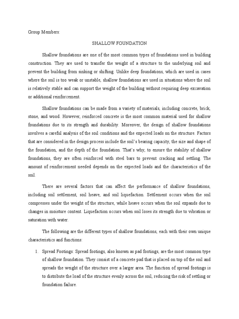 Shallow Foundation Assignment 1 (Finals) | PDF | Foundation (Engineering) | Concrete