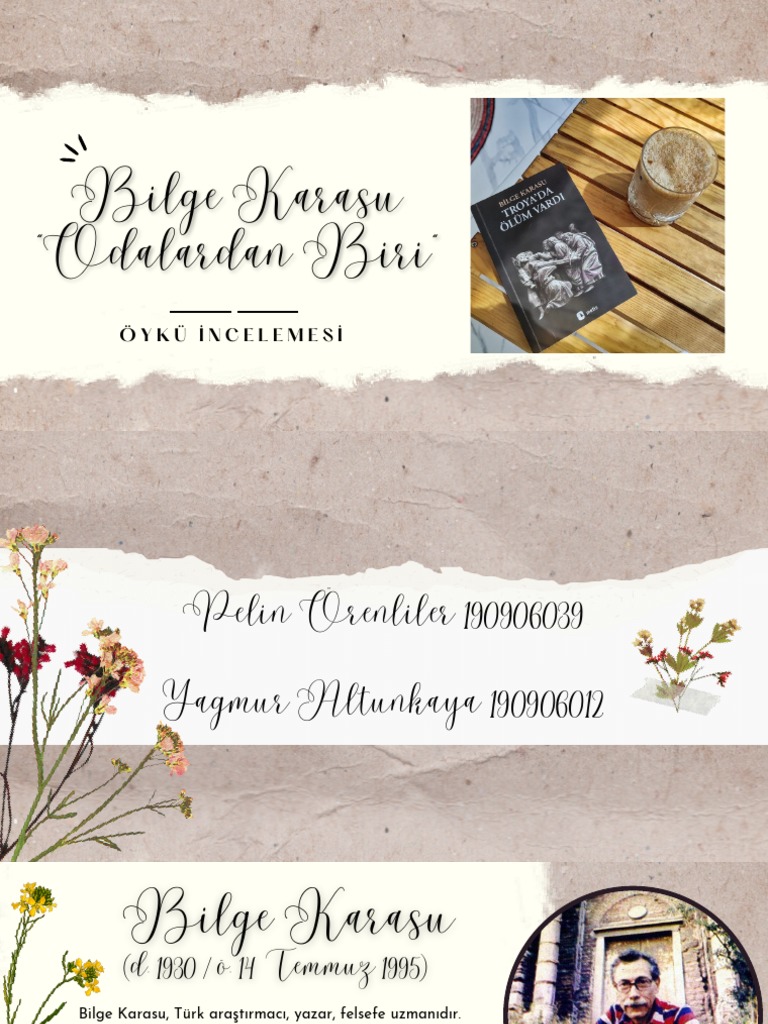 Bilge Karasu - Odalardan Biri Sunumu | PDF