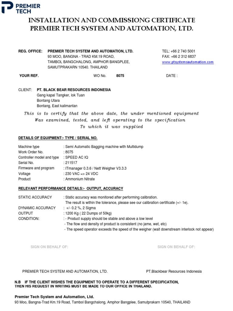 I&C Certificate | PDF | Electric Power | Electricity