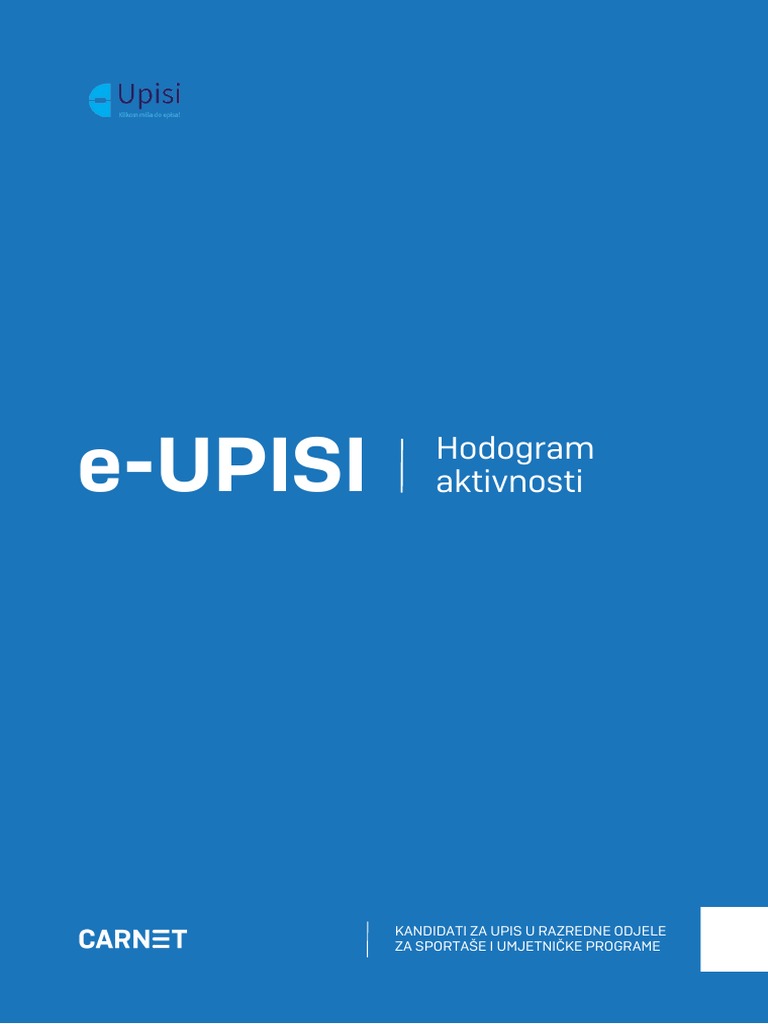 E-Upisi Brosura Kandidati Za Upis U Razredne Odjele Za Sportase I Umjetnicke Programe | PDF