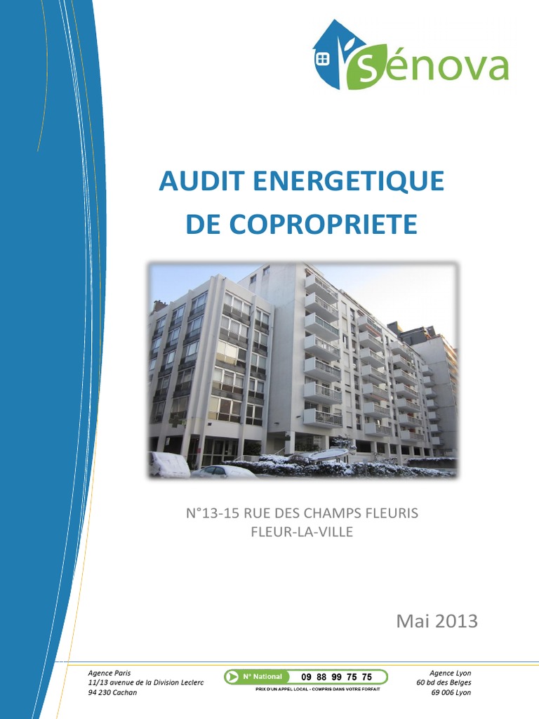 Exemple de Rapport D Audit Energetique Par Senova | PDF | Réseau de chaleur | Chaleur