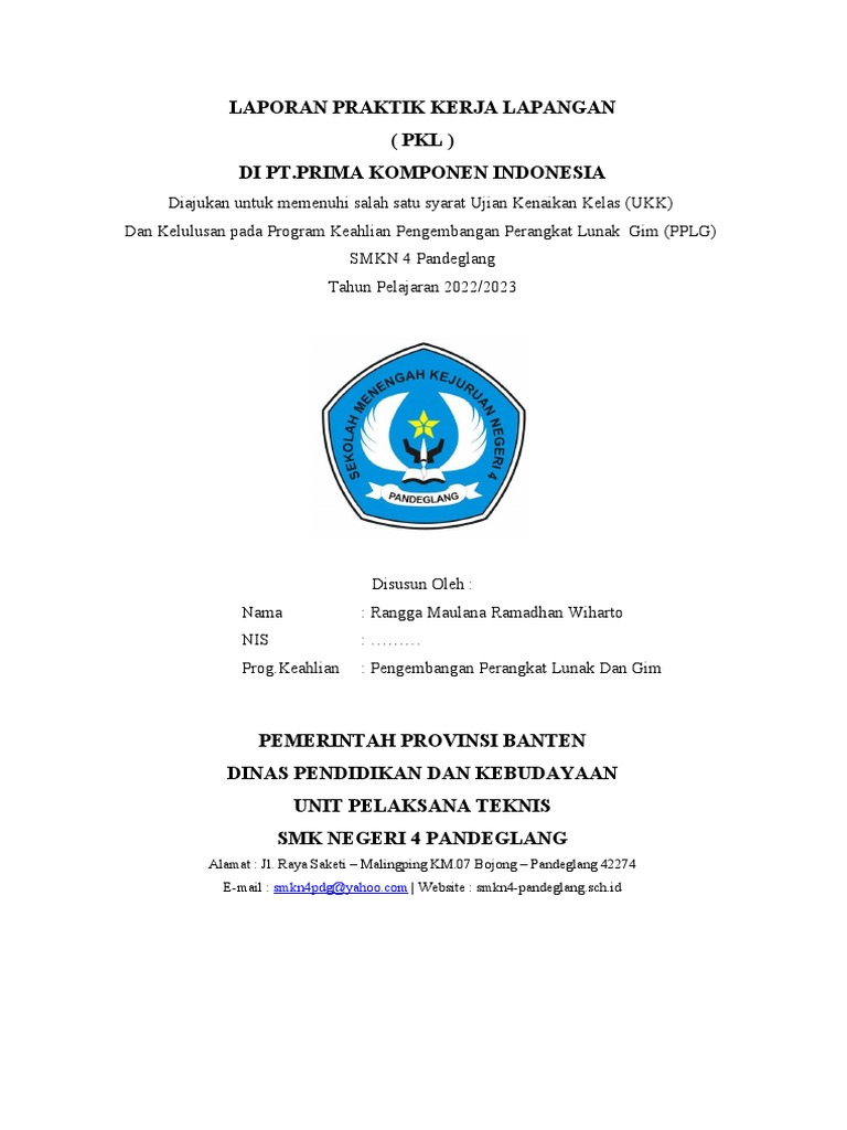 Laporan PKL di PT Prima Komponen Indonesia | PDF