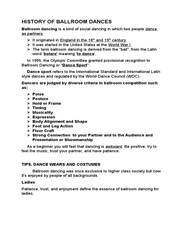 Pe2 Summary | PDF | Dances | Ballroom Dance